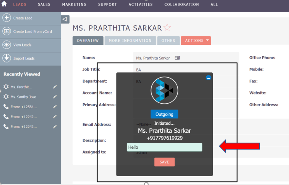 Twilio SuiteCRM Call Extension | SuiteCRM Module